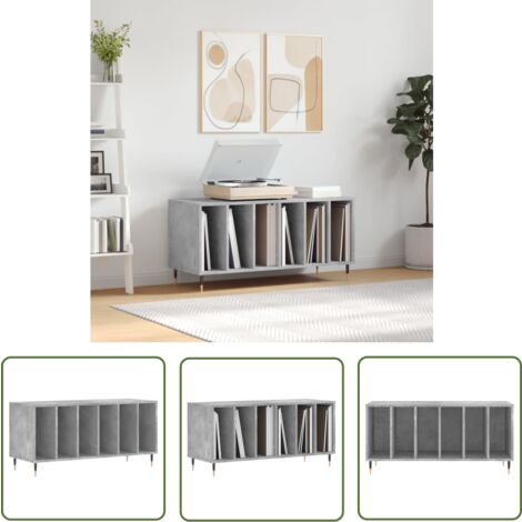 The Living Store Plattenschrank Betongrau 100x38x48 cm Holzwerkstoff ...