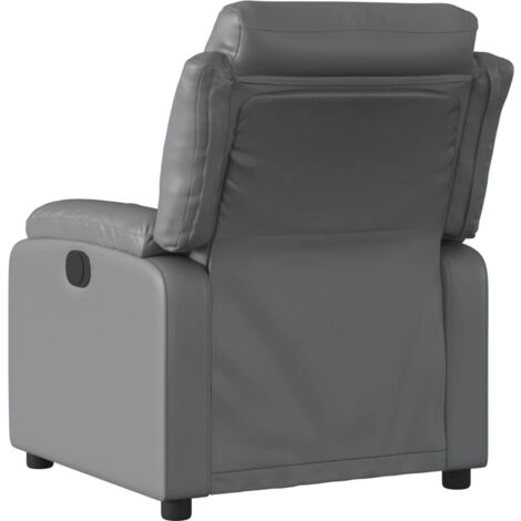 Relaxsessel Grau Kunstleder - Komfortabler Sessel - Relaxsessel ...