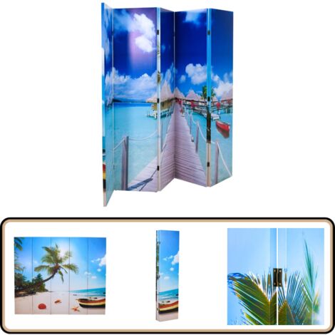 Raumteiler klappbar 200 x 170 cm Strand - Raumteiler - Trennwandsystem ...