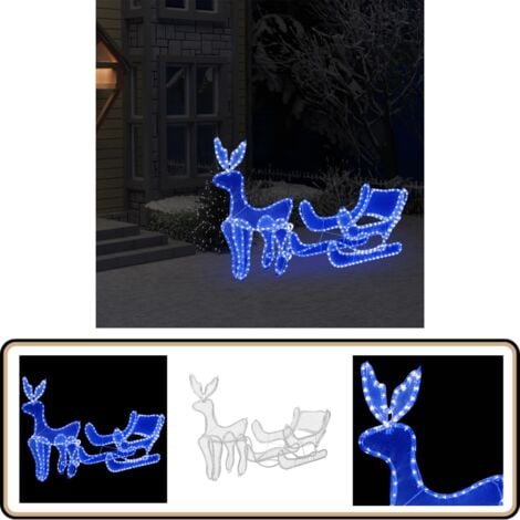 LED-Rentier mit Schlitten und Mesh 432 LEDs - Weihnachtsdeko - LED ...