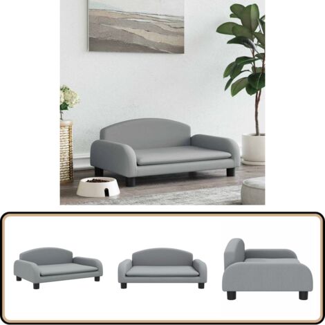 Hundebett Hellgrau 70x45x30 cm Stoff - Hunde Bett - Hundebett - Haustierbett - Sofabed Für Tiere ...