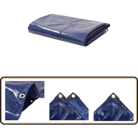Abdeckplane 650 g/m² 3x4 m Blau - Abdeckplane - Plane - Wasserdichter ...