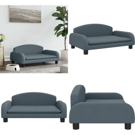 Hundebett Dunkelgrau 70x45x30 cm Stoff - Hunde Bett - Hundebett - Tierbett - Sofabett ...