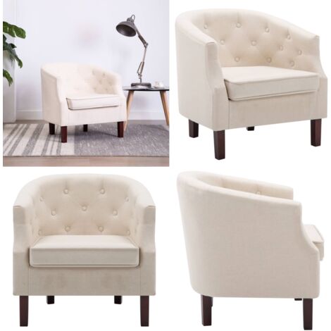 Sessel Beige Stoff - Bequeme Sessel - Design Sessel - Esszimmerstuhl ...