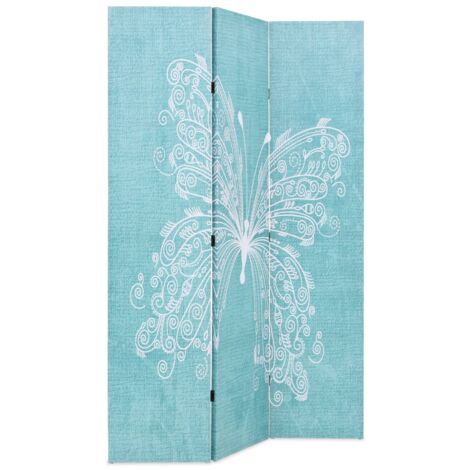 The Living Store Raumteiler klappbar 120 x 170 cm Schmetterling Blau ...