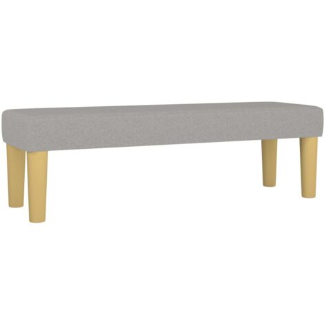 Sitzbank Hellgrau 100x30x30 cm Stoff - Sitzbank - Grau - Sofa - Couch ...