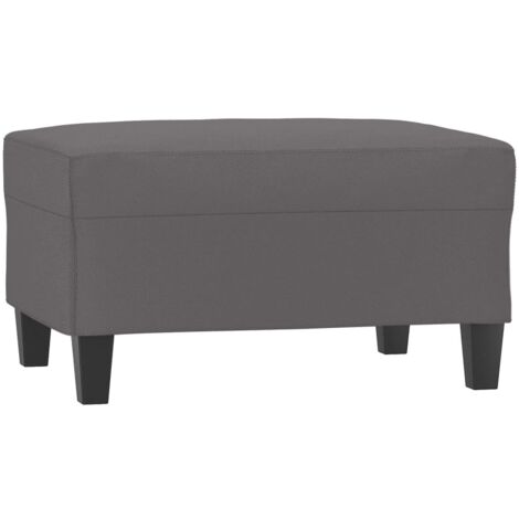 Fußhocker Grau 70x55x41 cm Kunstleder - Sitzsack - Hocker Grau ...