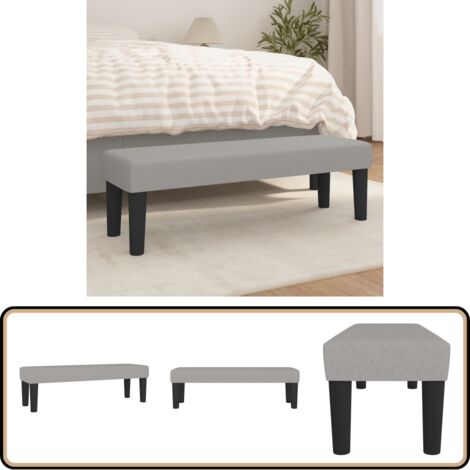 Sitzbank Hellgrau 100x30x30 cm Stoff - Sitzbank - Grau - Sofa - Couch ...