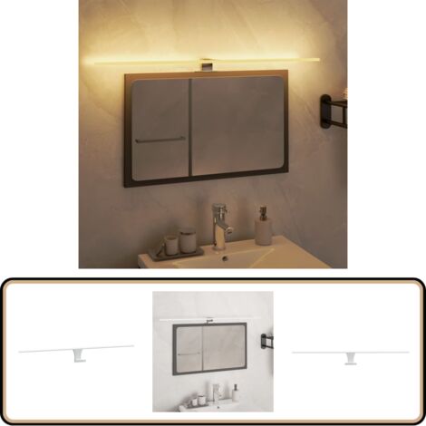 LED-Spiegelleuchte 7,5 W Warmweiß 80 cm 3000 K - LED-Spiegelleuchte ...