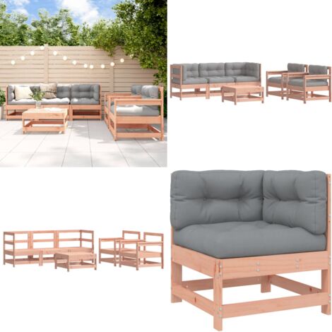 6-tlg. Garten-Lounge-Set mit Kissen Massivholz Douglasie - Garten ...