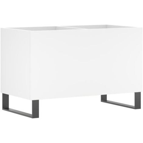 Plattenschrank Weiß 74,5x38x48 cm Holzwerkstoff - Plattenregal ...