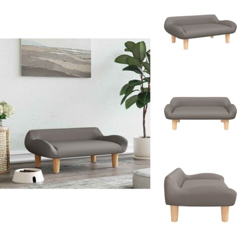 Hundebett Taupe 70x40x24 cm Stoff - Hunde Bett - Hundebett - Haustierbett - Sofabett Für Hunde ...