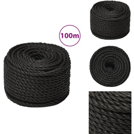 Arbeitsseil Schwarz 12 mm 100 m Polypropylen - Arbeiten Seil - PP Seil ...