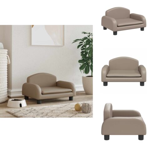Hundebett Cappuccino-Braun 50x40x30 cm Kunstleder - Hundebett - Haustierbett - Hundeliege ...