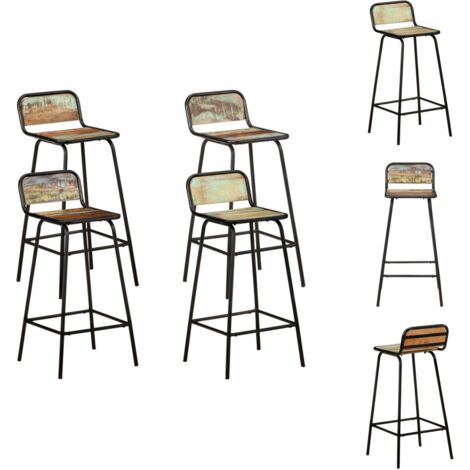 Barstühle 4 Stk. Altholz Massiv - Holz Barstühle - Vintage Barstühle ...