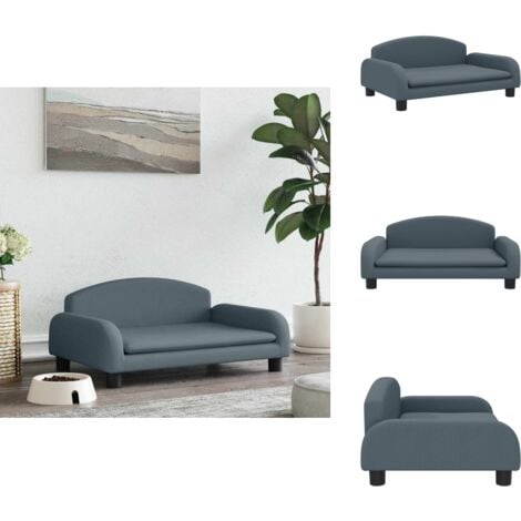 Hundebett Dunkelgrau 70x45x30 cm Stoff - Hunde Bett - Hundebett - Tierbett - Sofabett ...