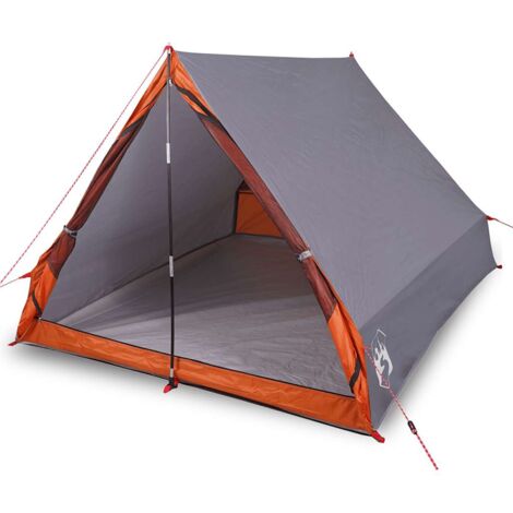 The Living Store Campingzelt A-Form 2 Personen Grau Wasserdicht ...