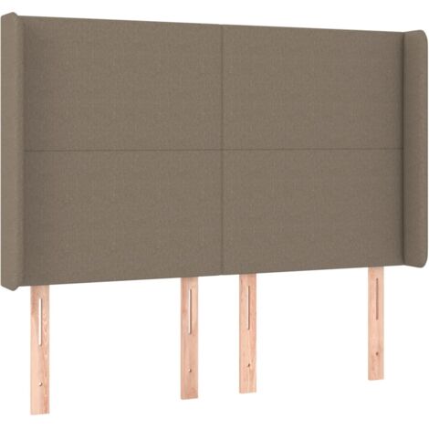 LED Kopfteil Taupe 147x16x118/128 cm Stoff - LED Kopfteil - Bett ...