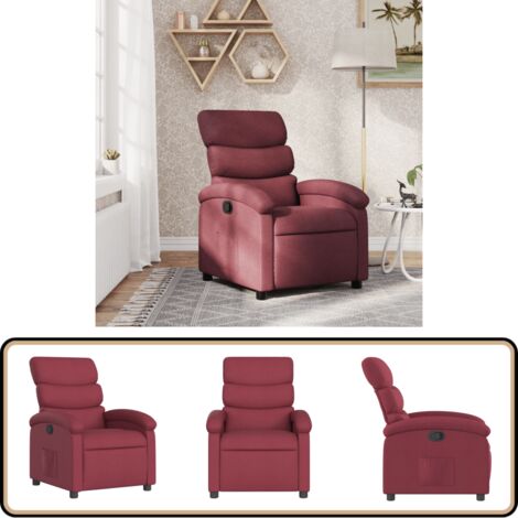 vidaXL Relaxsessel Weinrot Stoff