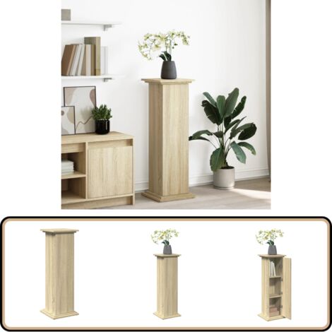 vidaXL Postament mit Stauraum Sonoma-Eiche 31x30x90 cm Holzwerkstoff