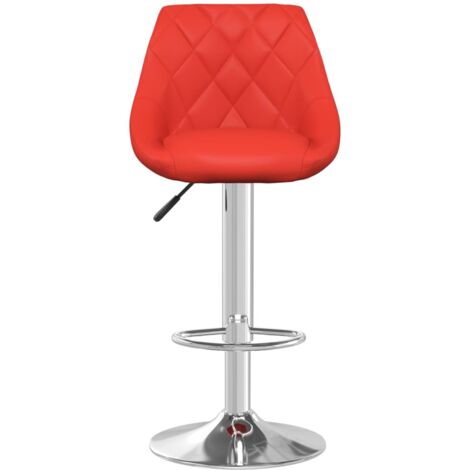 vidaXL Barhocker 2 Stk. Rot Kunstleder