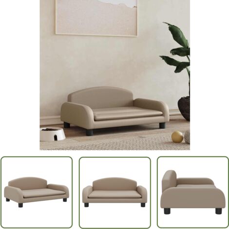 The Living Store Hundebett Cappuccino-Braun 70x45x30 cm Kunstleder - Hundebett - Haustierbett ...