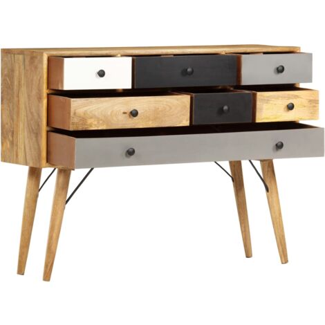 vidaXL Sideboard 110 x 30 x 82 cm Massivholz Mango