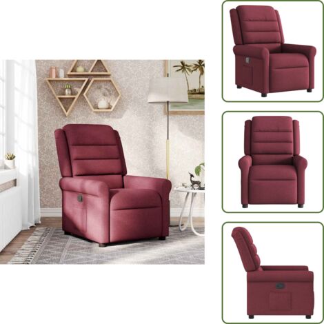 vidaXL Relaxsessel Weinrot Stoff