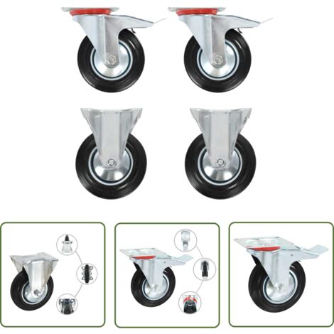 The Living Store Rollen 4 Stk. 160 mm - Rollenset - Industrierollen ...