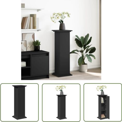 vidaXL Postament mit Stauraum Schwarz 31x30x90 cm Holzwerkstoff