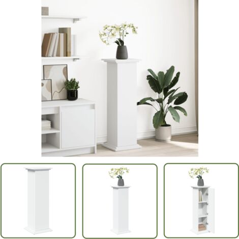 vidaXL Postament mit Stauraum Weiß 31x30x90 cm Holzwerkstoff
