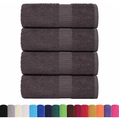vidaXL Waschlappen 4 Stk. Anthrazit 15x21 cm 360 g/m² 100% Baumwolle