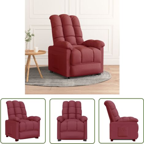 vidaXL Relaxsessel Weinrot Stoff