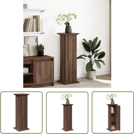 vidaXL Postament mit Stauraum Eichen-Optik 31x30x90 cm Holzwerkstoff