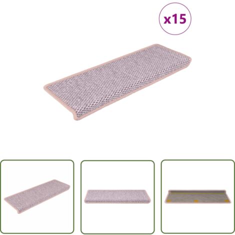 The Living Store Treppenmatten Selbstklebend Sisal-Optik 15 Stk ...