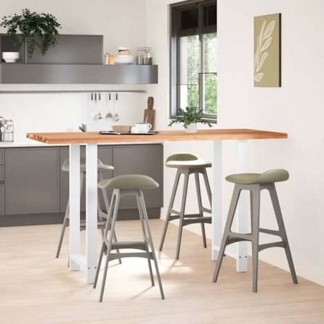 vidaXL Bartisch Hellbraun 200x80x112 cm Massivholz Eiche Rechteckig