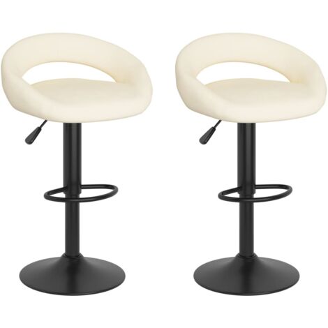 Barhocker 2 Stk. Creme Samt - Samt Sessel - Creme Barhocker ...