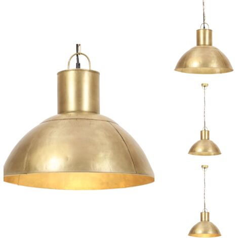 Hängelampe 25 W Messing Rund 48 cm E27 - Hängelampe - Industrielampen - Messinglampe ...