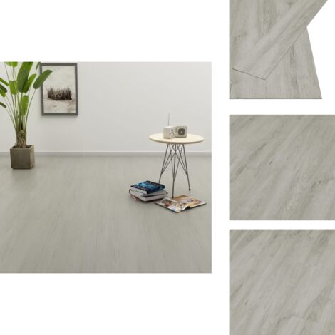 PVC-Fliesen Selbstklebend 4,46 m² 3 mm Hellgrau - PVC Boden - Vinyl ...