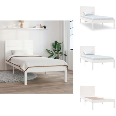 Weisses Bett 100x200