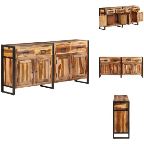 Sideboard 172x35x80 cm Massivholz Akazie Honigfarben - Sideboard ...