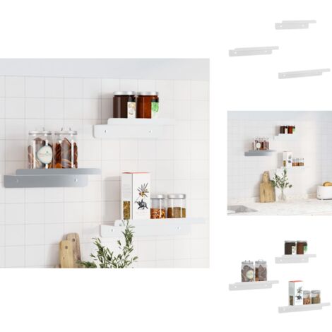 Wandregale 3 Stk. Silbern Edelstahl - Wandregal - Wandregale ...