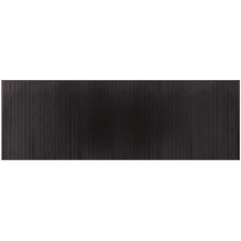 Teppich Rechteckig Dunkelbraun 100x300 cm Bambus - Bambus Teppich ...