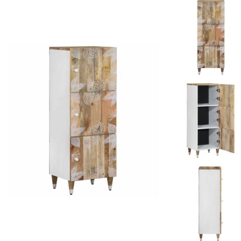 Highboard 40x33,5x110 cm Massivholz Mango - Highboard - Highboards ...