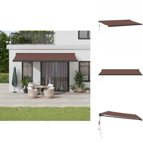 Markise Automatisch Braun 500x300 cm - Markise - Gartensonnenschirm ...