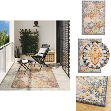 Teppich ARBIZU Indoor und Outdoor Vintage-Design 140x200 cm - Teppich ...