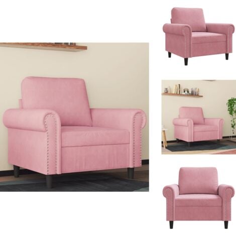 Sessel Rosa 60 cm Samt - Samtsofa - Rosa Sessel - Wohnzimmersofa ...