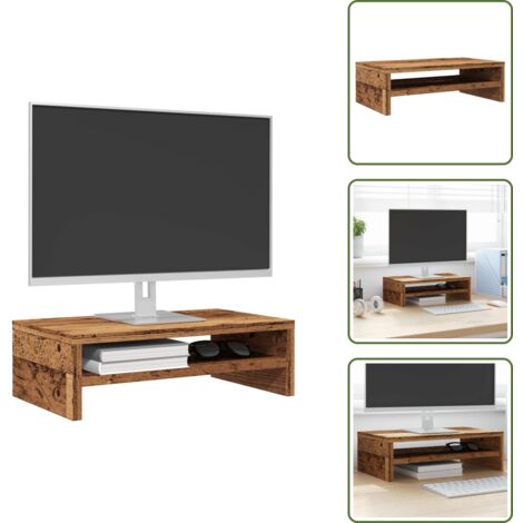 Monitorständer Altholz-Optik 42x24x13 cm Holzwerkstoff - Monitorständer ...