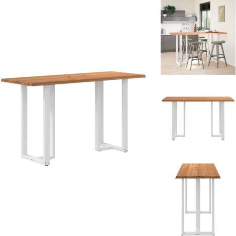 Bartisch mit Baumkanten 200x80x102 cm Massivholz Rechteckig - Bartisch ...
