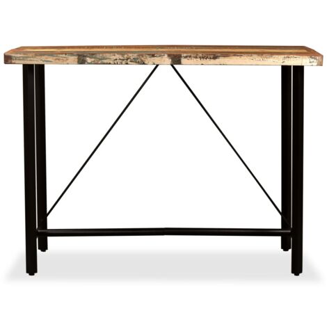 7-tlg. Bar-Set Altholz Massiv und Echtleder - Industriel Style - Bar ...